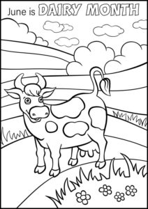 Dairy Month Pages Coloring Pages